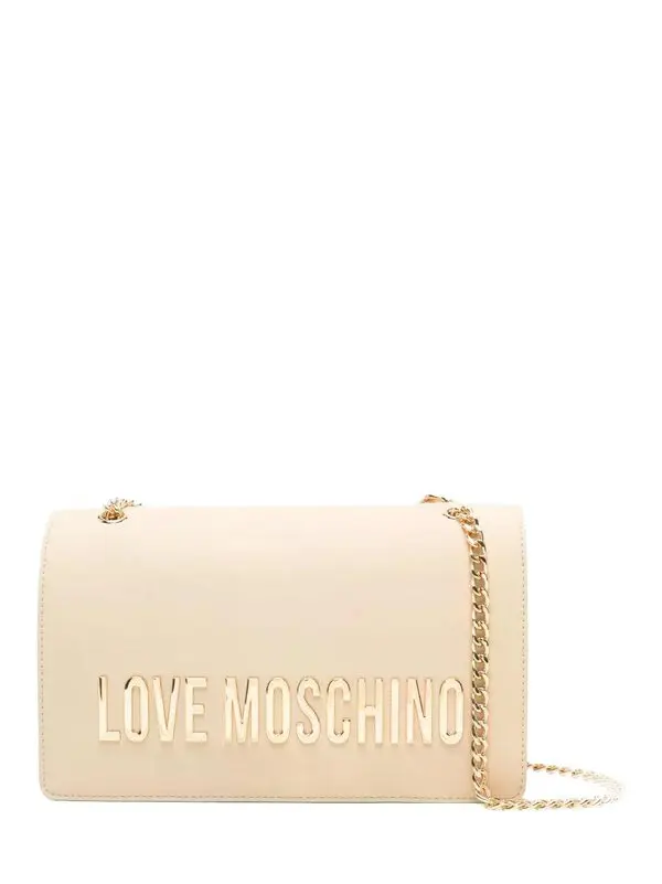 Moschino Logo-plaque Shoulder Bag - Neutrals