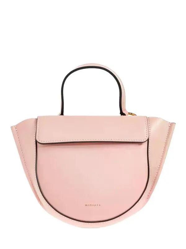 WANDLER Hortensia Piccola Leather Top Handle Bag - Pink