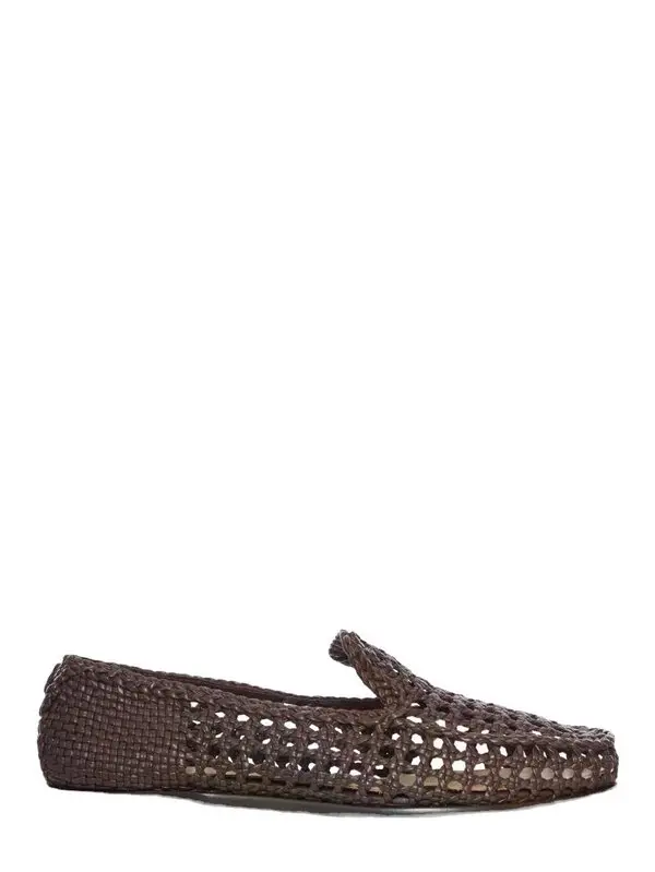 Dragon Diffusion Perforated-pattern Loafers - Brown