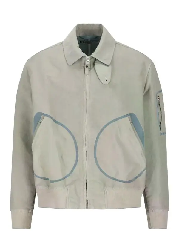 MASSIMO OSTI STUDIO Polo Collar Bomber Jacket - Neutrals