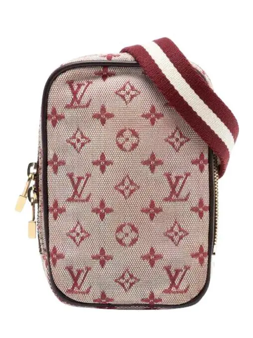 LOUIS VUITTON 2005 Monogram Mini Lin Camera Bag - Red