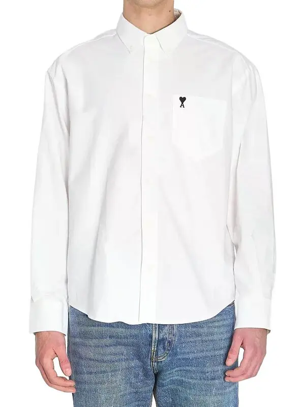 Ami De Coeur Button-down Pocket Shirt - White