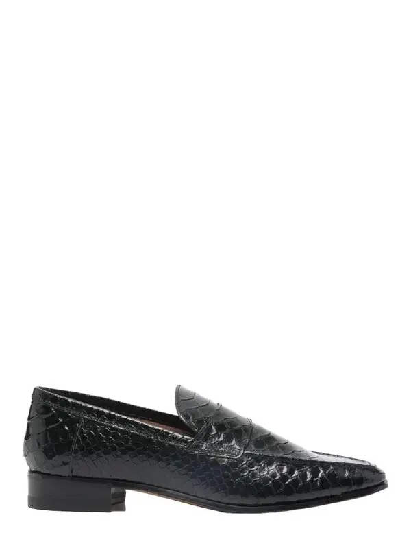 Paris Texas Alain Reptile-effect Loafers - Black
