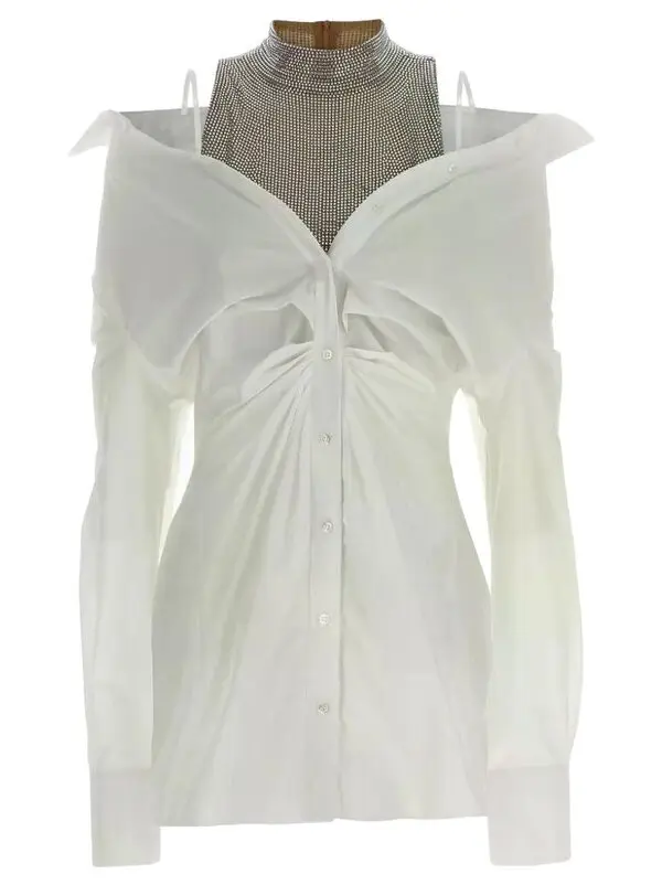 Giuseppe Di Morabito Button Mini Dress - White