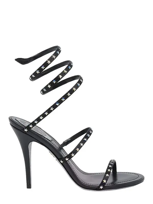 Rene Caovilla Cleo Star-details Sandals - Black