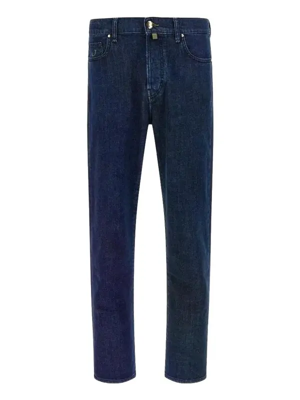 Jacob Cohen Edo Five-pocket Jeans With Logo Embroidery - Blue