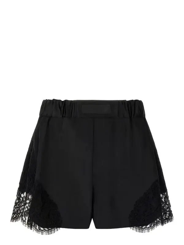 Versace Lace-insert Shorts - Black
