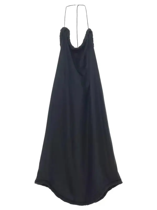 Carven Sleeveless Silk Open Back Dress - Black