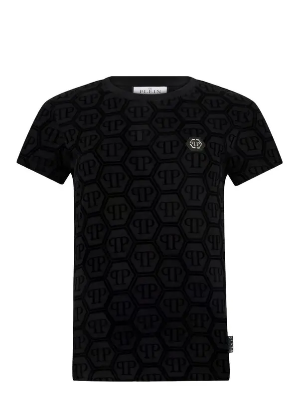 Philipp Plein Jacquard Monogram T-shirt - Black
