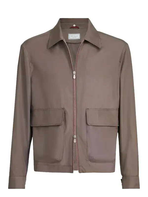 Brunello Cucinelli Flap-pocket Jacket - Brown
