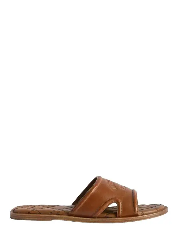Zadig&Voltaire Beach Monogram Quilted Mules - Brown
