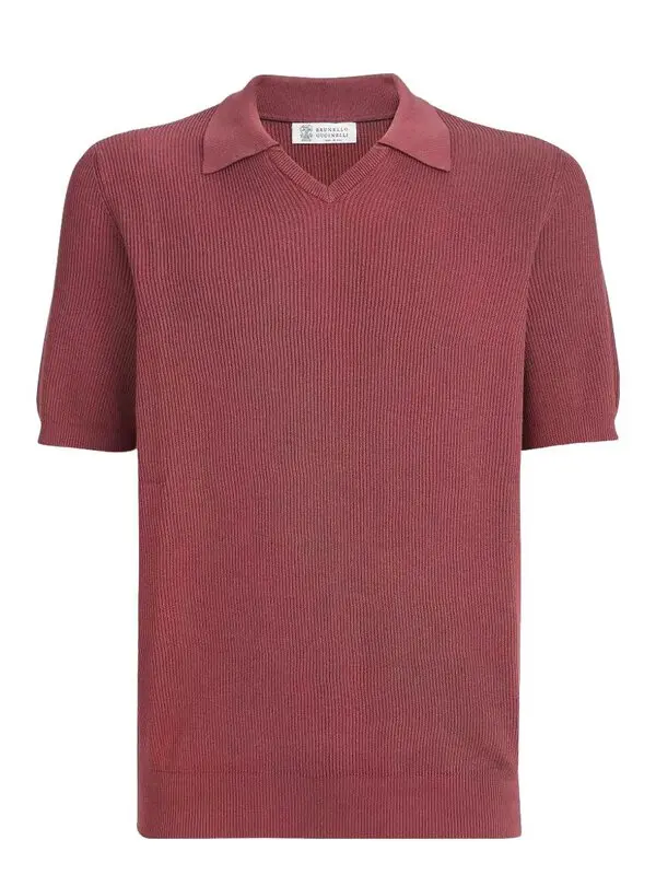 Brunello Cucinelli Ribbed T-shirt - Red
