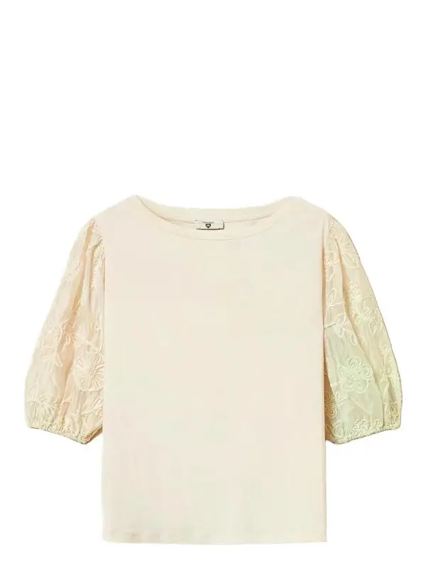 TWINSET Embroidered Sleeve Blouse - Neutrals