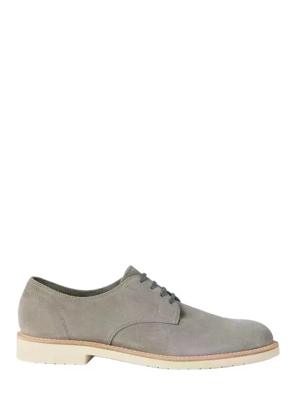 Brunello Cucinelli Suede Derby Shoes - Grey