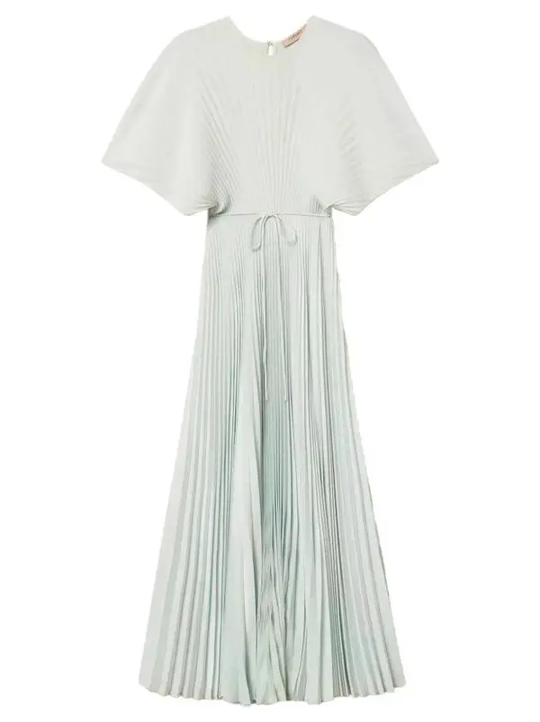 TWINSET Tie-waist Pleated Maxi Dress - White