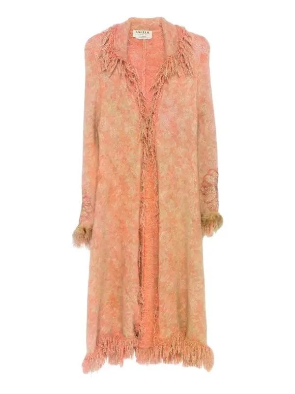 A.N.G.E.L.O. VINTAGE CULT 2000s Fringed Overcoat - Pink