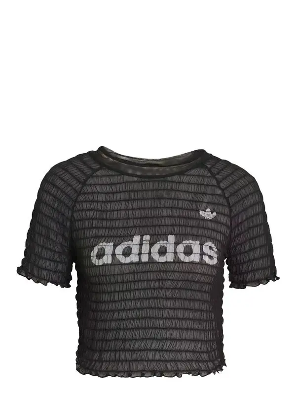 Adidas Smocked Logo T-shirt - Black