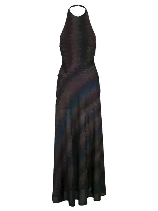 Missoni Halter Zigzag Gown - Brown
