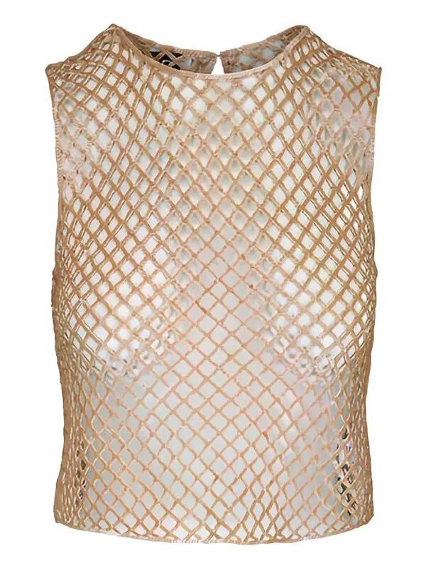 TWP Sequin Embellished Sleeveless Top - Neutrals
