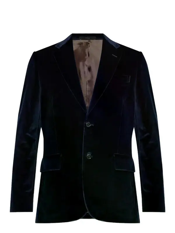 Paul Smith The Brierley Velvet Notched Jacket - Blue