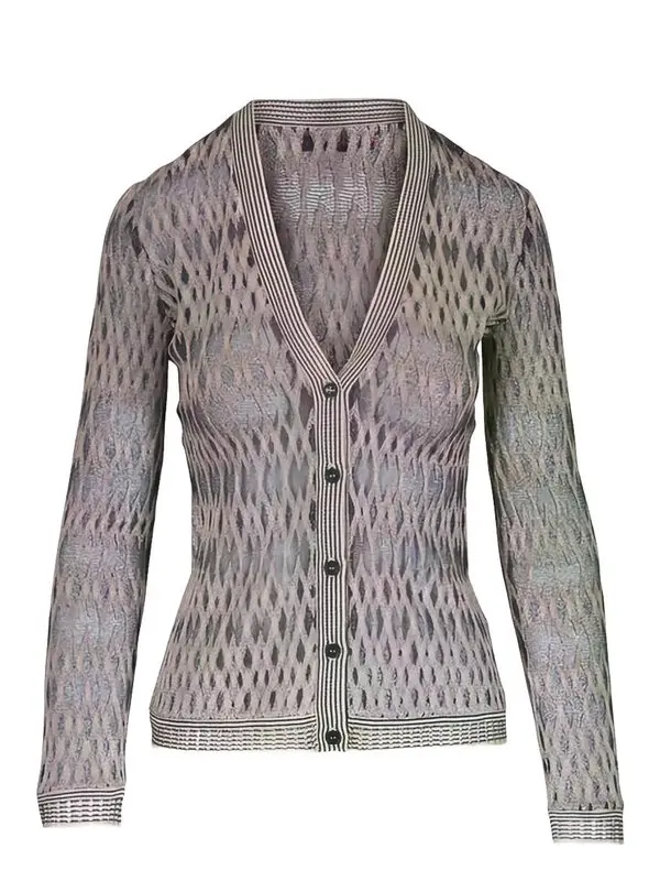 Missoni Textured V-neck Cardigan - Grey