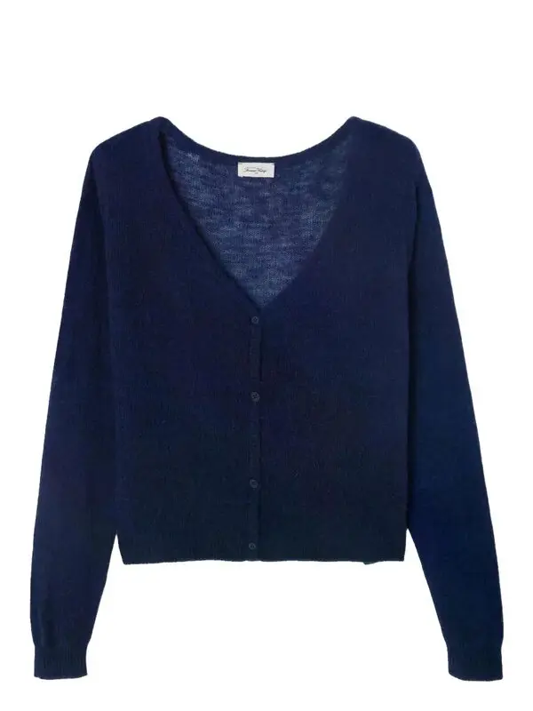 American Vintage V-neck Cardigan - Blue