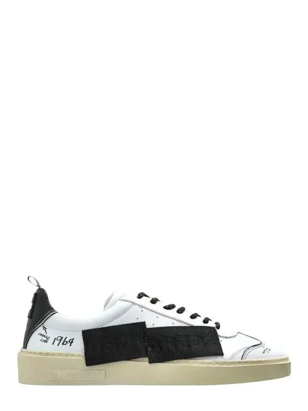 Dsquared2 Appliqué Leather Sneakers - White