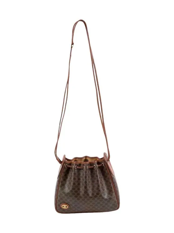 Celine 1990s Triomphe Shoulder Bag - Brown