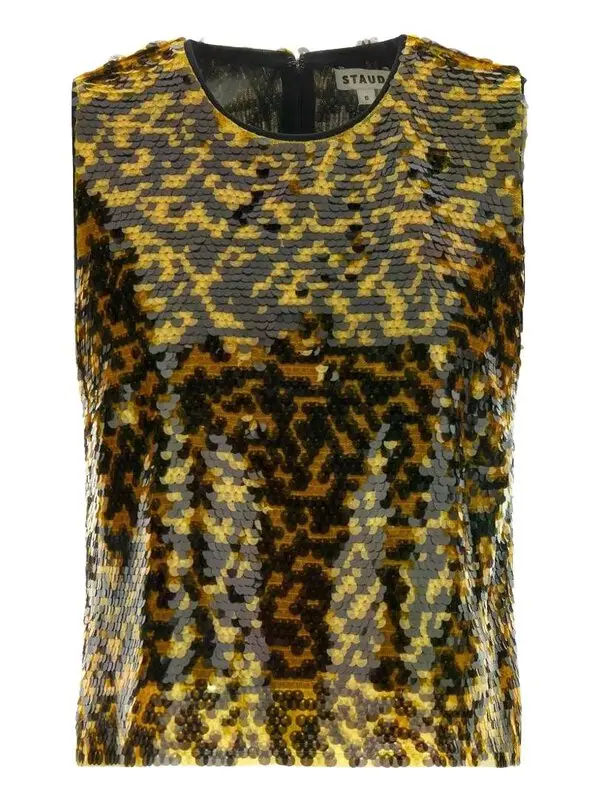 Staud Sequin Embellished Top - Yellow