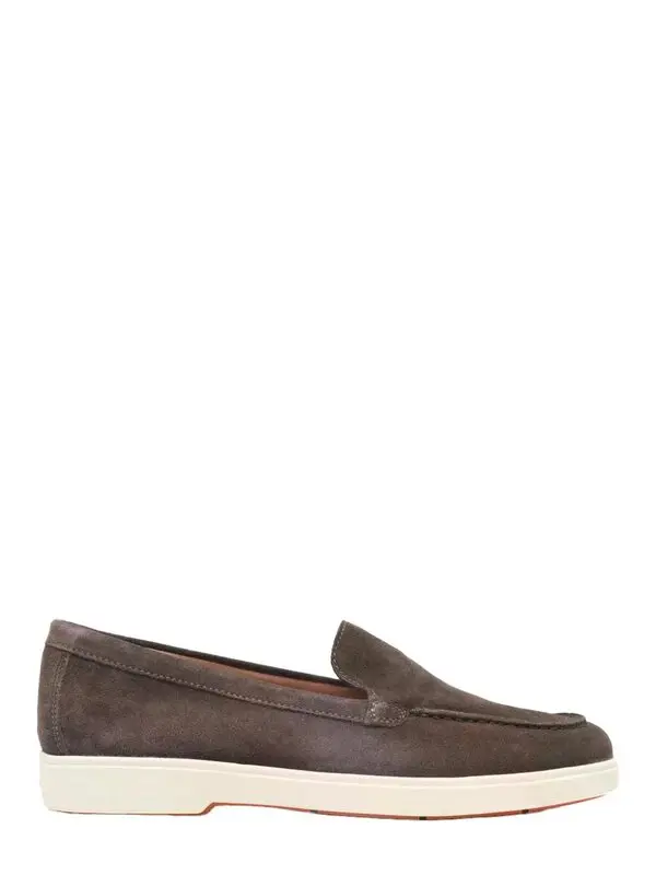 Santoni Yalta Round-toe Loafers - Brown