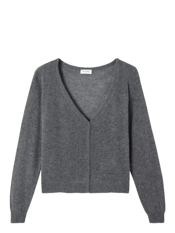 American Vintage V-neck Cardigan - Grey