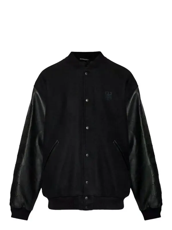 Vetements Star-print Embossed Bomber Jacket - Black