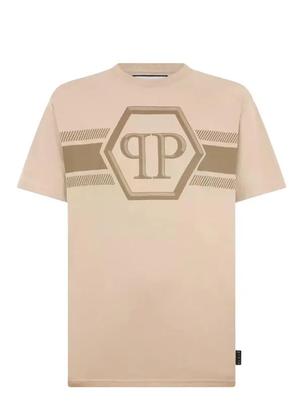 Philipp Plein Hexagon Line Crew-neck T-shirt - Neutrals