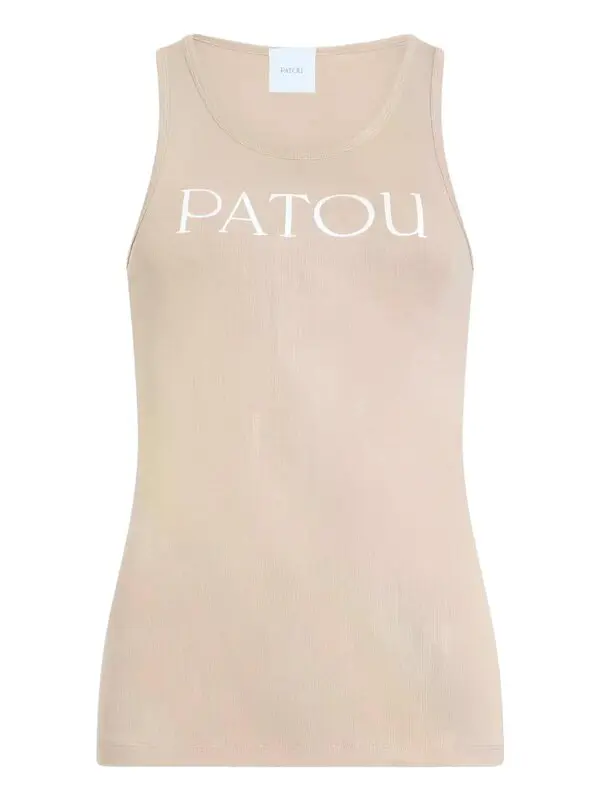 Patou Logo-detail Tank Top - Neutrals