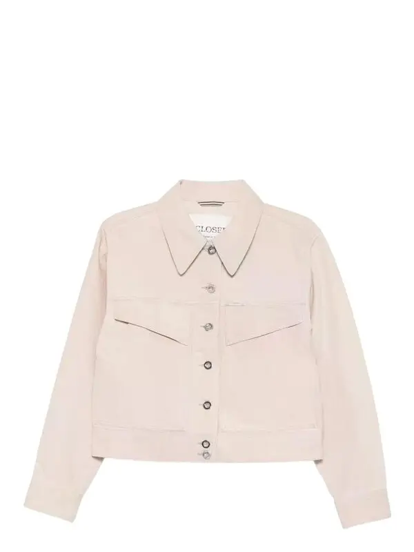 Closed Button-fastening Jacket - Neutrals