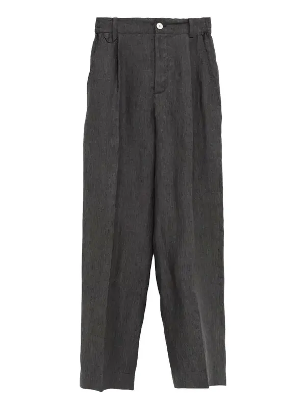Jacquemus Pinstripe Pleated Trousers - Grey