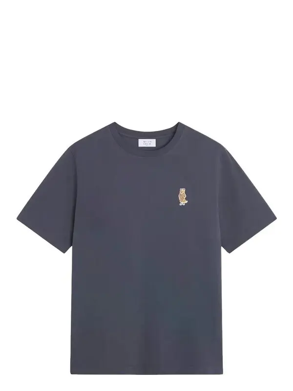 Maison Kitsuné Dressed Fox Embroidered T-shirt - Grey