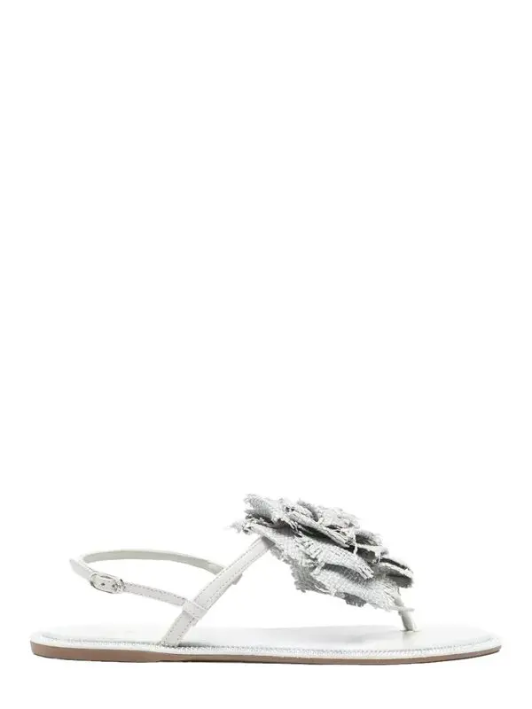 LE SILLA Rose-detail Sandals - Grey