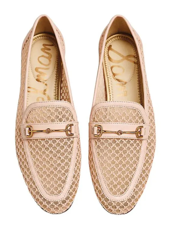 Sam Edelman Lorae Mesh Horsebit Loafers - Ballet Pink
