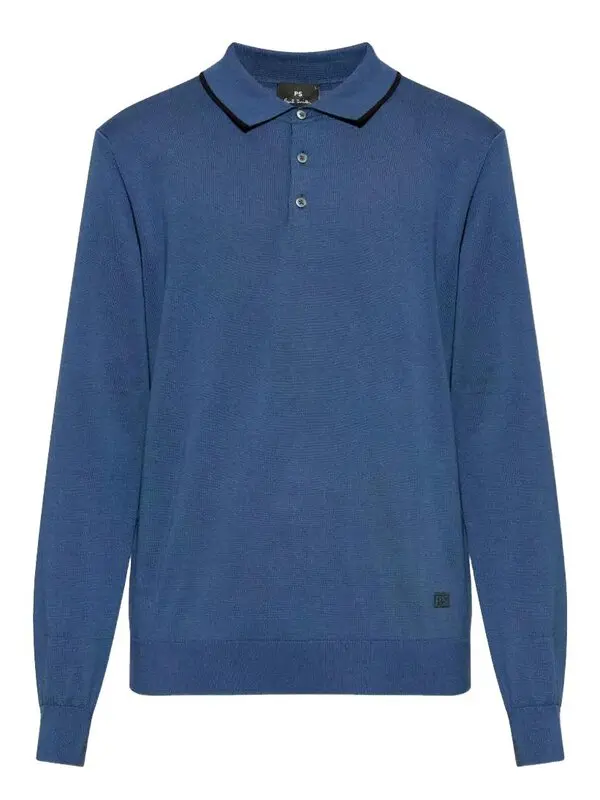 Paul Smith Logo Polo Shirt - Blue