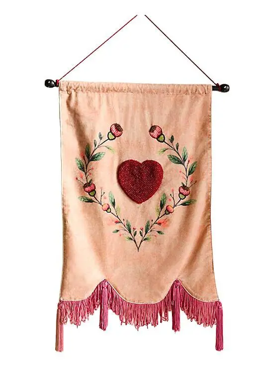 TERRAIN Pk Heart Velvet Banner - Multi