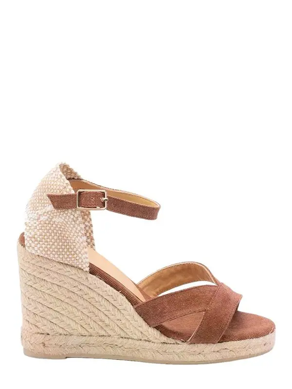 CastaÑer Bruna Criss-cross Wedge Espadrilles - Brown