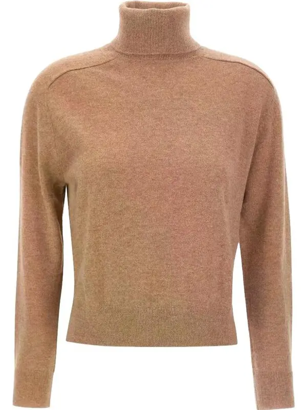 NOT SHY Ribbed Turtleneck Sweater - Brown