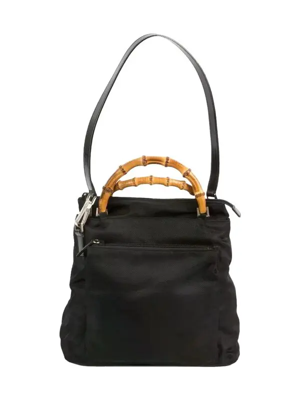 Gucci 2000s Bamboo-handle Shoulder Bag - Black