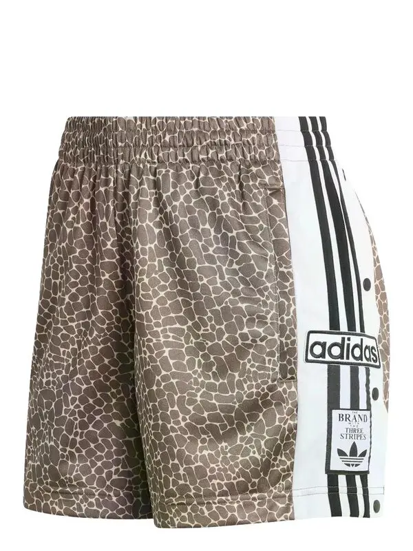 Adidas Aop Striped Shorts - Brown