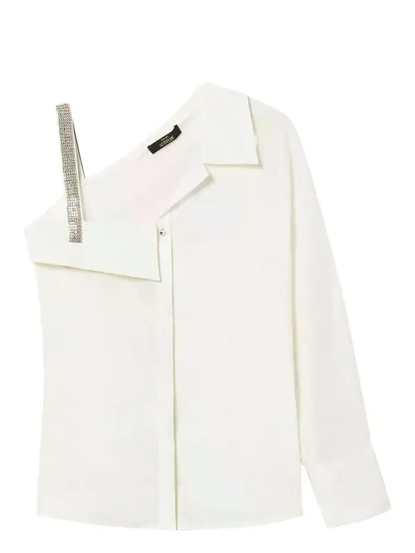 TWINSET One-shoulder Embellished Shirt - White