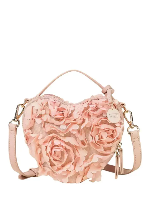 TWINSET Floral Appliqué Shoulder Bag - Pink