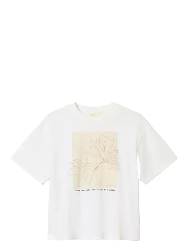 TWINSET Printed Embroidered T-shirt - White