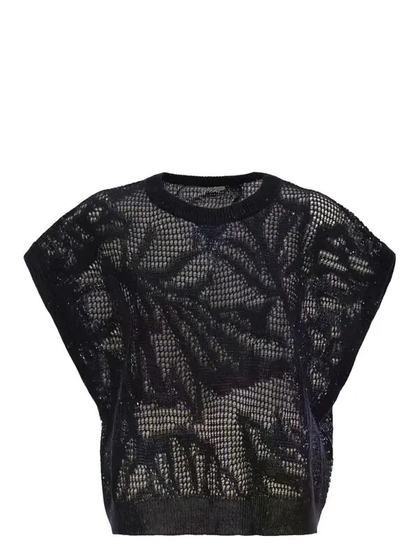 Brunello Cucinelli Crew-neck Sequin Top - Black