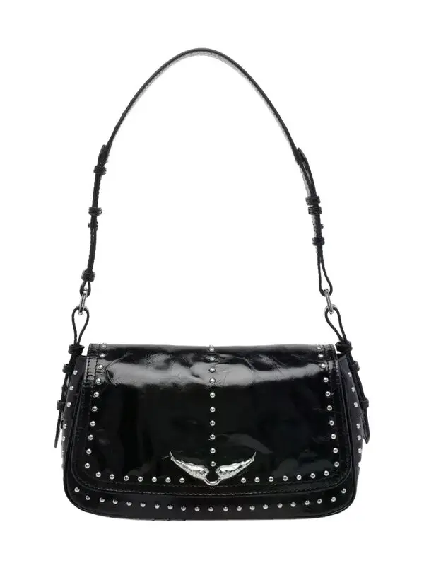 Zadig&Voltaire Studded Shoulder Bag With Removable Strap - Black